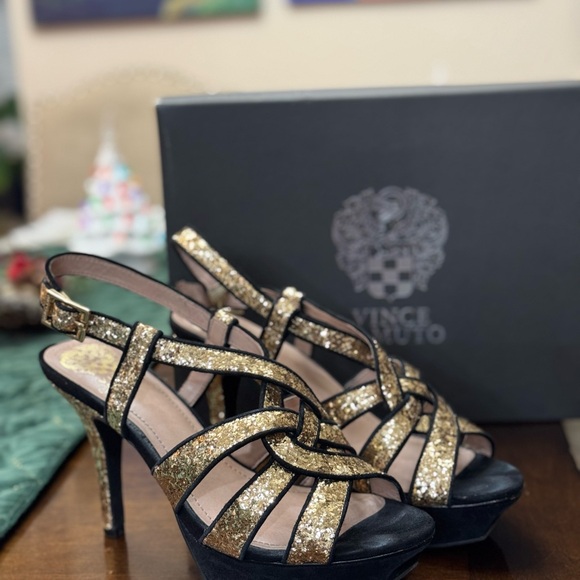 Vince Camuto Gold Heels